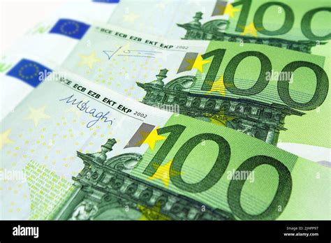 300 Euro banknotes against white background close up Stock Photo - Alamy