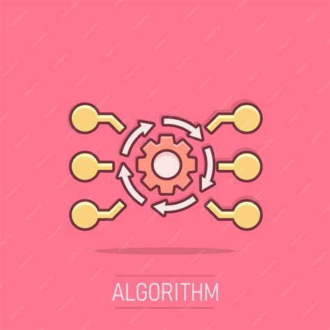 Icono De Software Api De Algoritmo De Dibujos Animados Vectoriales En Estilo Cómico Equipo Con Icono De Software Api De Algoritmo De Dibujos Animados Vectoriales En Estilo Cómico Equipo Con