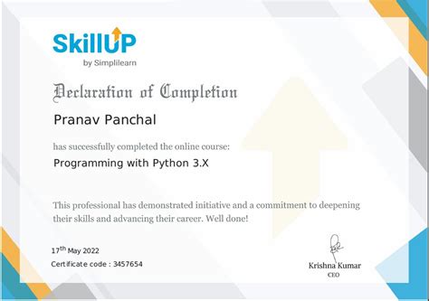 Pranav Panchal On Linkedin Programmingwithpython3x Skillup