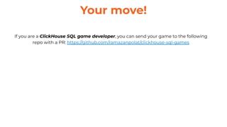 ClickHouse SQL Games PPT