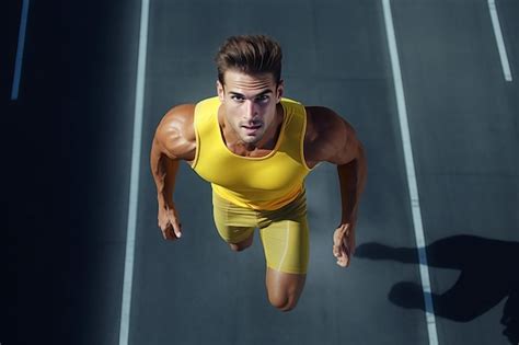 Premium Photo Sprinting Towards Triumph A Highspeed Perspective Of A