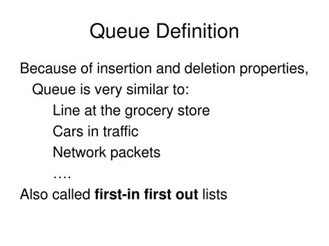 Ppt Queue Definition Powerpoint Presentation Free Download Id3203579