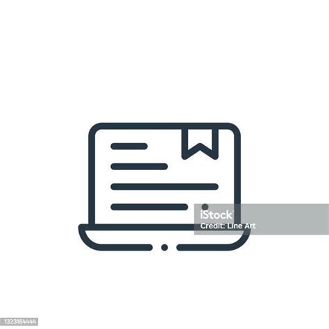 책 개념에서 노트북 아이콘 벡터 노트북 편집 가능한 스트로크의 얇은 선 그림입니다 웹 및 모바일 앱 로고 인쇄 미디어에 사용할