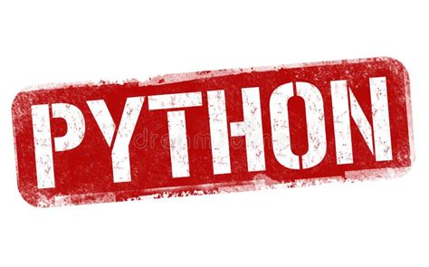 Illustration Of A Red Python Sign Isolated On A White Background Stock Illustration