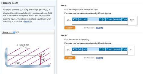 Solved An Object Of Mass M G And Charge Q Mu C Is Chegg Com