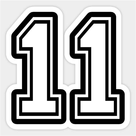 Number Eleven Sticker Number