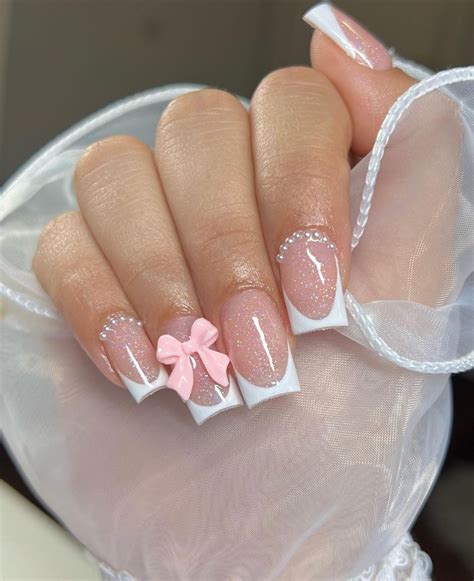 Pin By Bivian Romero On Majo 🐰 Bow Nail Designs Spring Acrylic Nails
