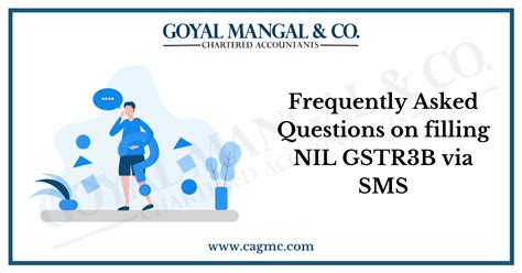 Frequently Asked Questions On Filling NIL GSTR3B Via SMS