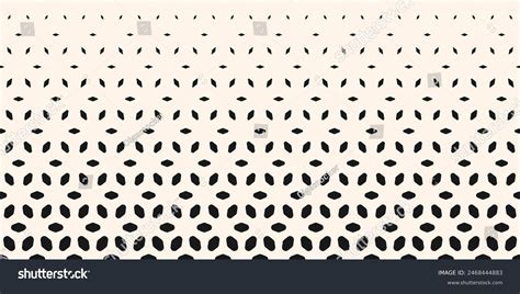 Vector Halftone Texture Horizontally Seamless Pattern Stock Vector