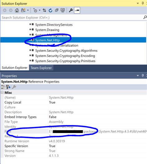 system reference properties path not showing nuget packages path stack overflow