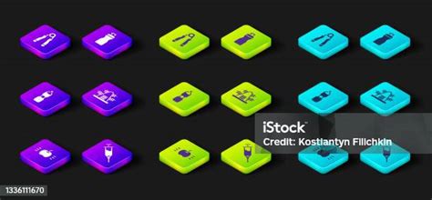 설정 애플 도핑 주사기 물 병 무게금속 랙 피트니스 셰이커와 스포츠 익스팬더 아이콘 벡터 3차원 형태에 대한 스톡 벡터 아트 및 기타 이미지 Istock