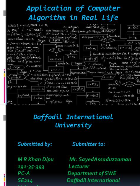 Application Of Algorithm In Real Life Pdf Algorithms Procedural Knowledge