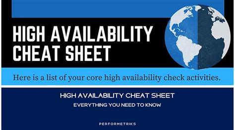 High Availability Cheat Sheet