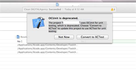 Ios Ocunit Is Deprecated Error After Upgraded Xcode To 5 1 Stack Overflow