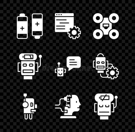 Set Battery Computer Api Interface Drone Robot For Maintenance Low Battery Charge And Bot