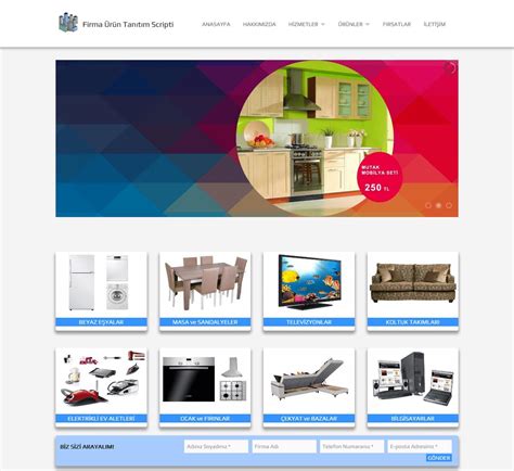 Php Responsive Firma Ürün Tanıtım Scripti