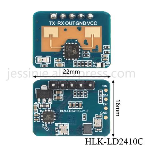 2pcs Hlk Ld2410c 24g Mmwave Fmcw Millimeter Wave 5m Human Presence Status Radar Sensor Motion
