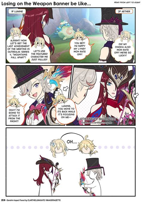 Lumine Aether Lyney Chasca Yumkasaurus And 1 More Genshin Impact Drawn By Clarthelunagate