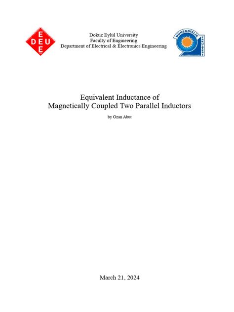 Equivalent Inductance Of Magnetically Coupled Parallel Two Inductors