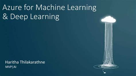 Azure For Machine Learning And Deep Learning Ppt