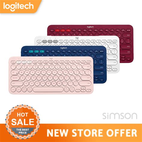 Logitech K380 Multi Device Bluetooth Wireless Keyboard Black Blue Pink White Red Windows Macos