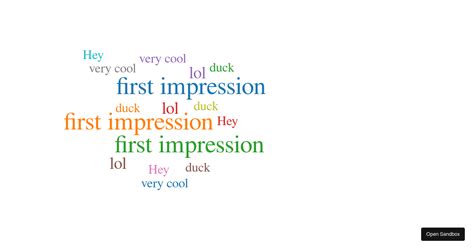 Word Cloud 1 Forked Codesandbox