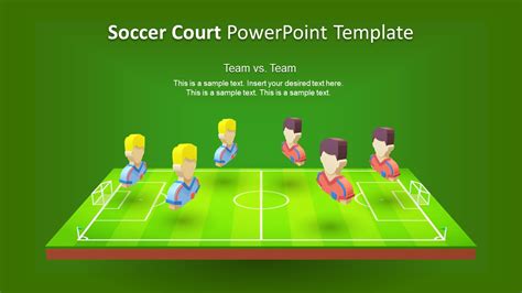 3d Animated Soccer Court Powerpoint Template