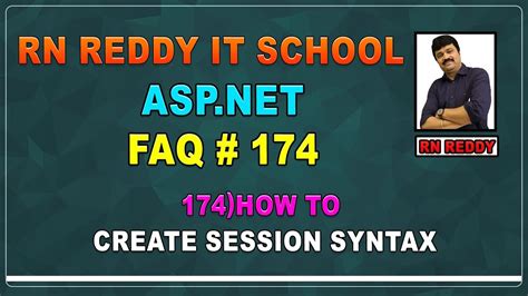 Aspnet Faqs174 How To Create Session Syntax Youtube