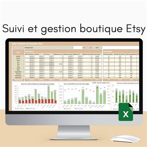 Etsy Store Monitoring And Management Beige Excel Template Etsy