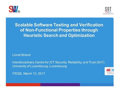 scalable software testing and verification of non functional properties