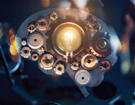 Thinking And Cognitive Processes Featuring Elements Like A Brain Gears And Light Bulbs