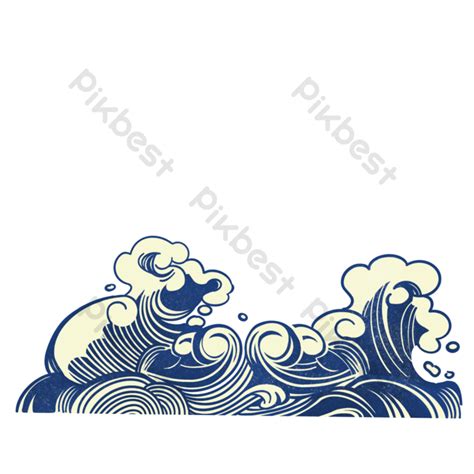 ภาพองค์ประกอบ Png คลื่นทะเลสีน้ำเงินวาดด้วยมือการ์ตูน เทมเพลต แบบ Psd ดาวน์โหลดฟรี Pikbest