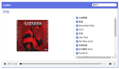 Vue简易版音乐播放器音乐播放器静态代码 Csdn博客
