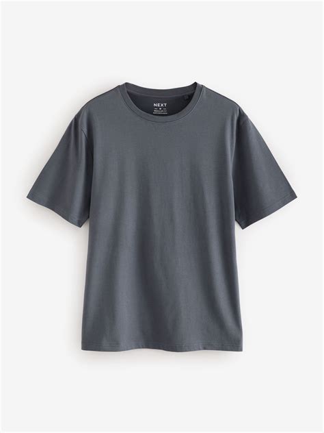 Buy Grey Slate Regular Fit Essential Crew Neck Cotton T Shirt From Next