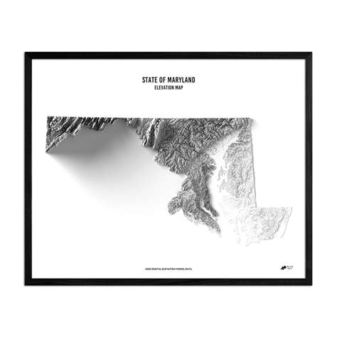 Maryland Elevation Map Revised North Dakota Delaware And Maryland