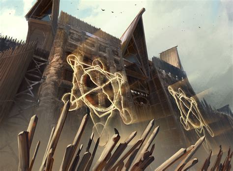 Mtg Art Warded Battlements From Core Set 2021 Set By Titus Lunter Art Of Magic The Gathering