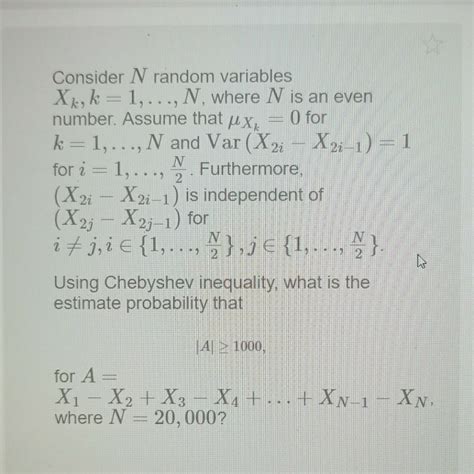 Solved Consider N Random Variables Xp K 1 N