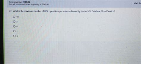 27 what is the maximum number of ddl operations per minute allowed by the nosql database cloud