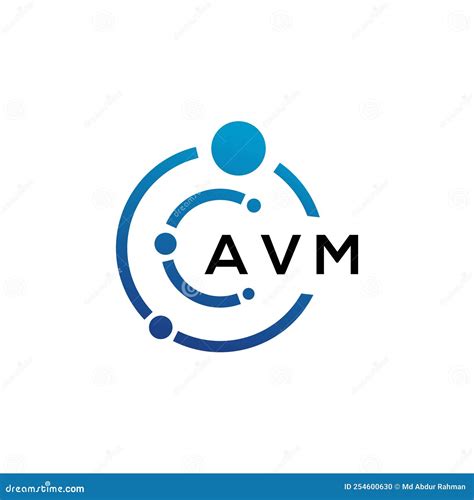 AVM Letter Logo Design on Black Background. AVM Creative Initials ...