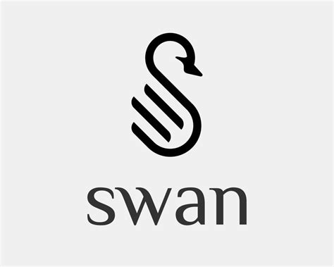 Swan Bird Wing Grace Line Elegant Abstract With Letter S Shape Simple