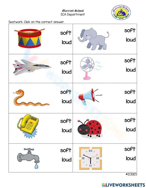 Its Loud Or Soft Sound Worksheet