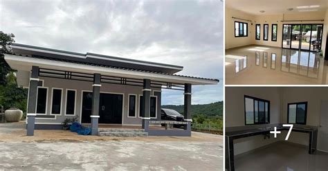 บ้านโมเดิร์นโทนสีเทา ขนาด 2 ห้องนอน 1 ห้องน้ำ พื้นที่ใช้สอย 108 ตร ม