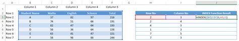 Index Function In Excel