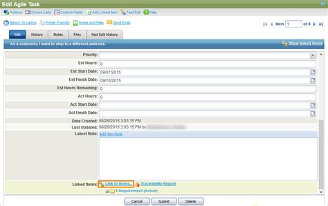 Linked Items QAComplete Documentation