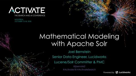 Applied Mathematical Modeling With Apache Solr Joel Bernstein