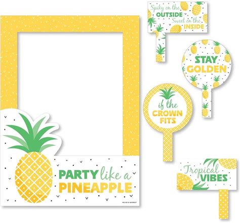 Big Dot Of Happiness Tropical Pineapple Summer Party Selfie