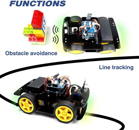 Freenove 4wd Car Kit Compatible With Arduino Ide Line Tracking Obstacle Avoidance