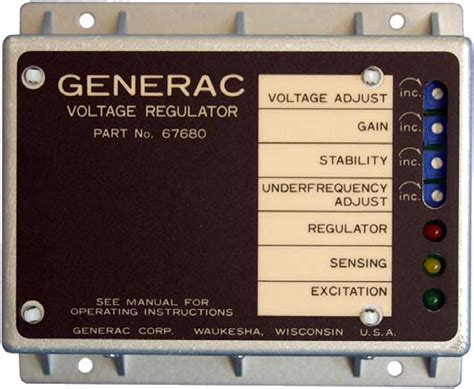 Generac Assembly Voltage Regulator 60hz G067680