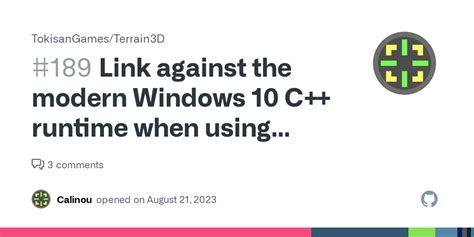 Link Against The Modern Windows 10 C Runtime When Using Msvc · Issue 189 · Tokisangames
