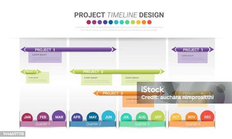 12 개월 1 년 모든 월 플래너 디자인 및 프리젠 테이션 비즈니스 프로젝트에 대한 프로젝트 타임 라인 그래프 타임라인에 대한